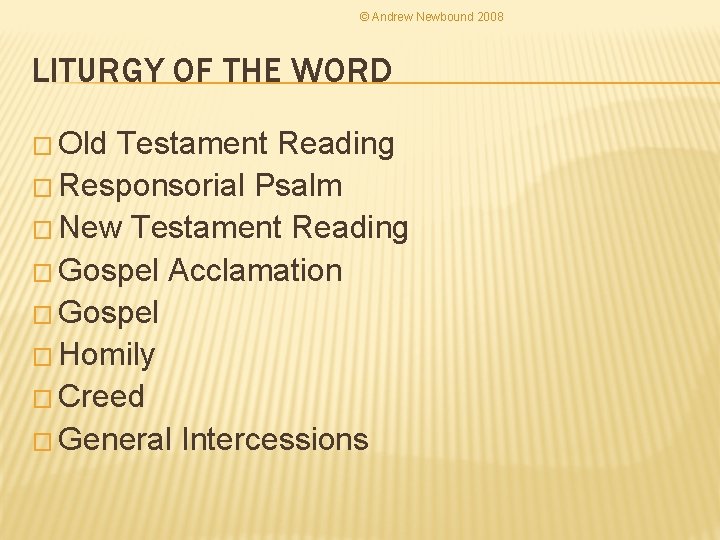 Andrew Newbound 2008 By Andrew Newbound RELIGION REVISION