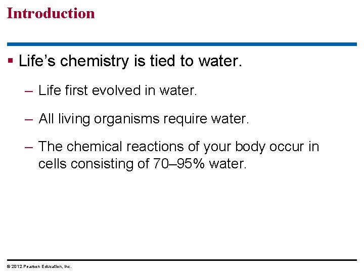 Chapter 2 The Chemical Basis of Life Elements