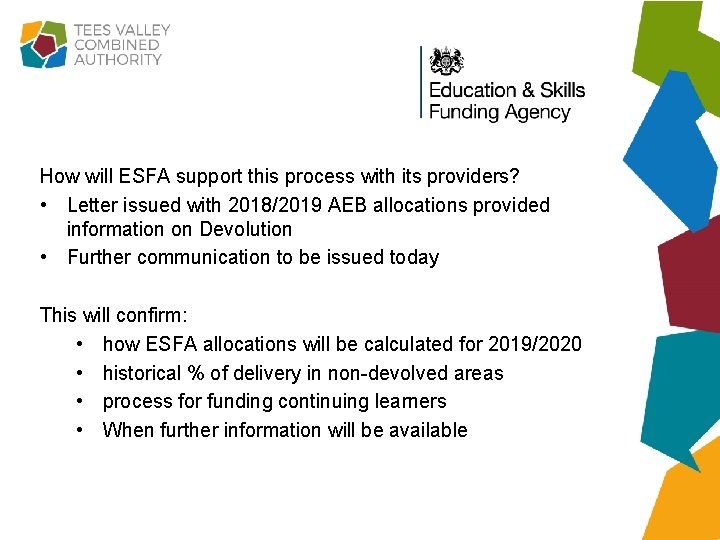 PREPARING FOR DEVOLUTION OF THE ADULT EDUCATION BUDGET