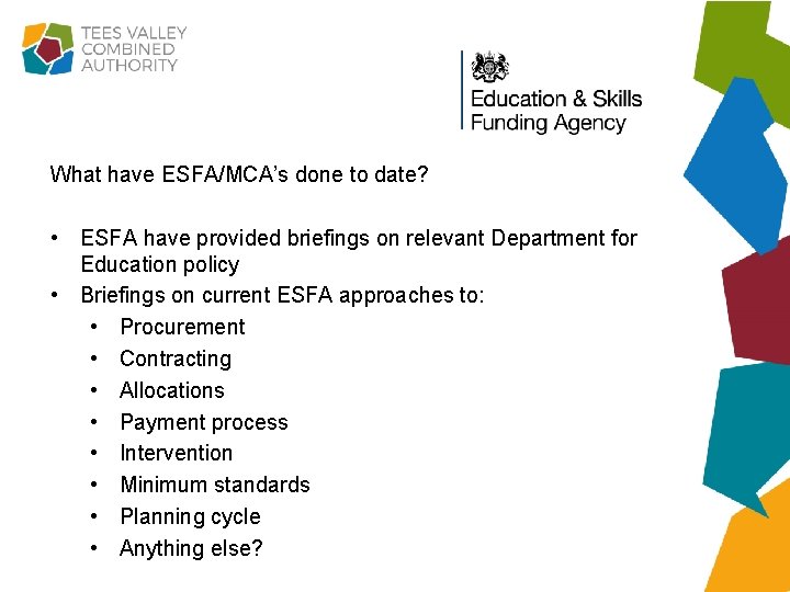 PREPARING FOR DEVOLUTION OF THE ADULT EDUCATION BUDGET