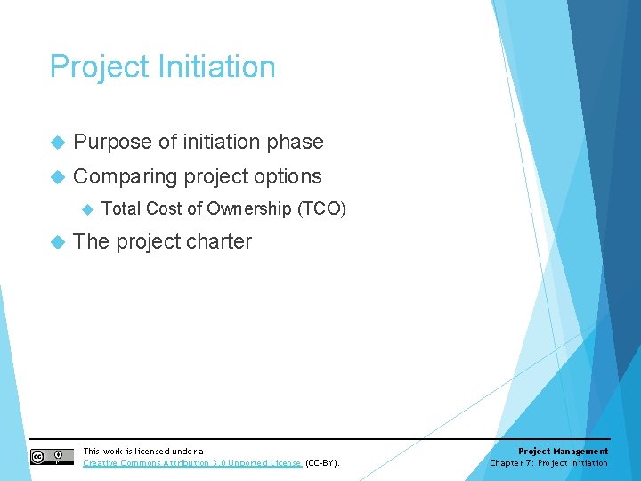 Project Initiation Project Initiation Purpose of initiation phase