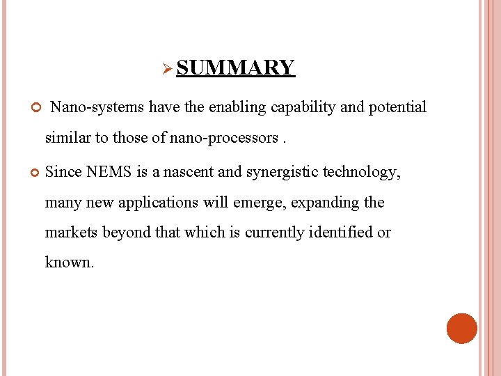 NANOELECTROMECHANICAL SYSTEMNEMS CONTENTS Introduction Benefits of ...