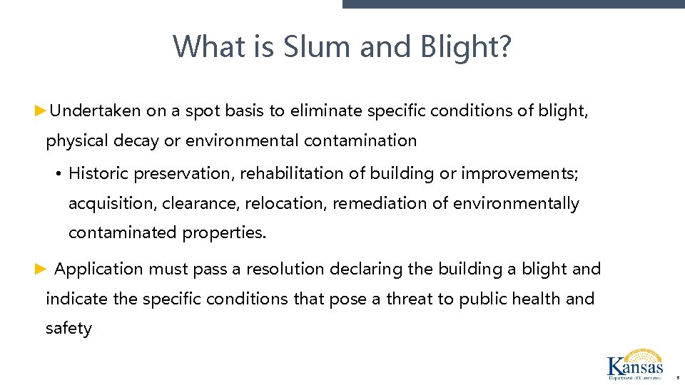 CDBG Downtown Commercial Rehabilitation Kansas Department of Commerce