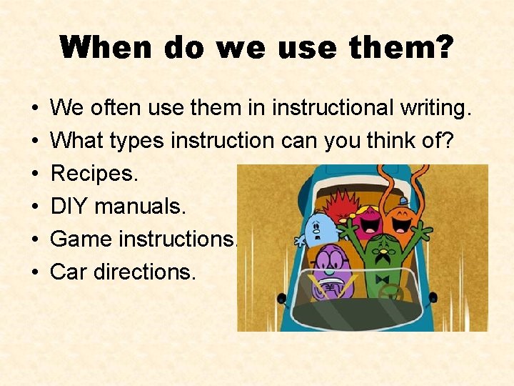 Imperative Bossy Verbs What is a verb A