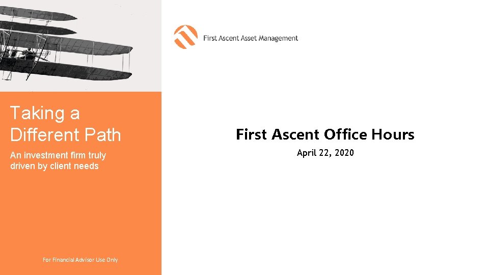 Taking a Different Path An investment firm truly