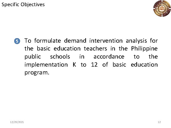 Supply and Demand of Basic Education Teachers in