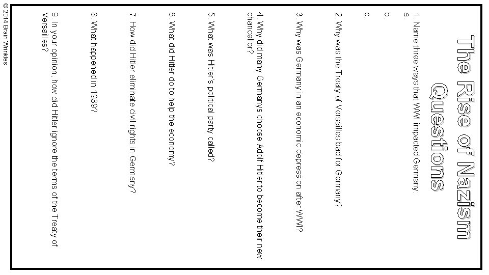 The Rise of Nazism World War Is Effect