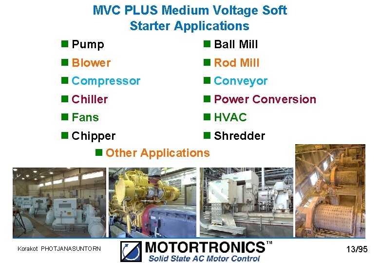 MOTORTRONICS MVC PLUS Medium Voltage Soft Starting Training