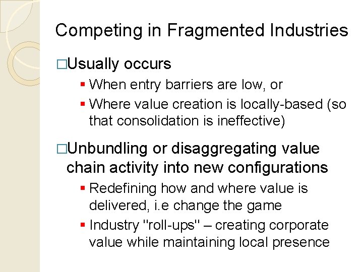 Strategy Issues in Industries and Life Cycle Stages