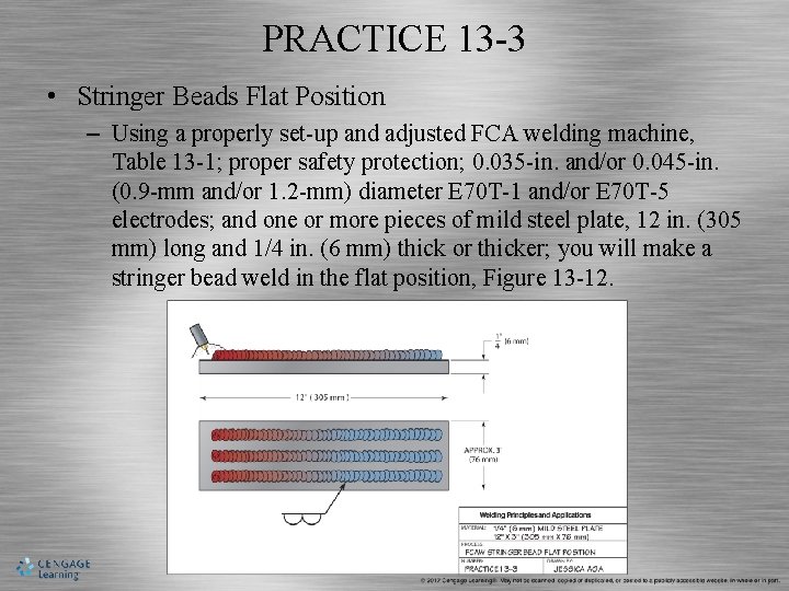 CHAPTER 13 Flux Cored Arc Welding OBJECTIVES After