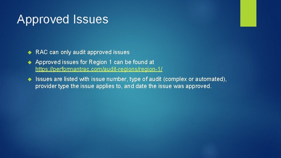 Medicare Recovery Audit Process TARA WALKER PRACTICUM PROJECT