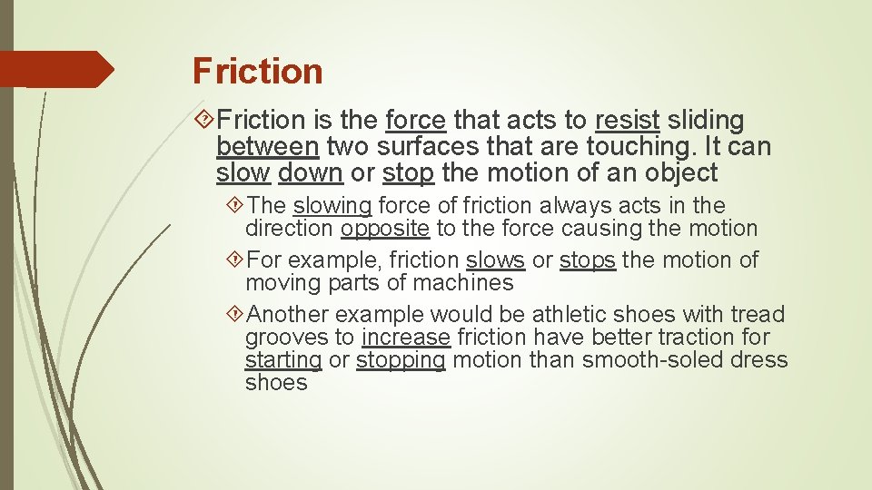 Effects of Forces on Speed and Direction September