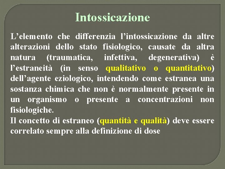 Elementi di tossicologia degli Alimenti Teramo 6 ottobre