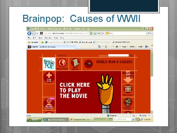 Causes of WWII Canadian History 11 Reid Brainpop