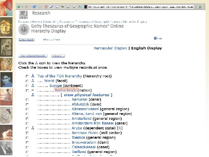 Semantic Web examples from ECulture Guus Schreiber VU