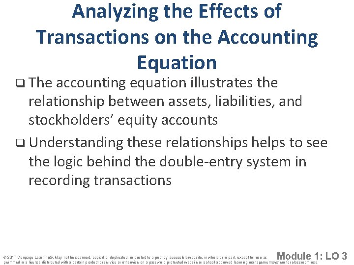 Chapter 3 Processing Accounting Information 2017 Cengage Learning