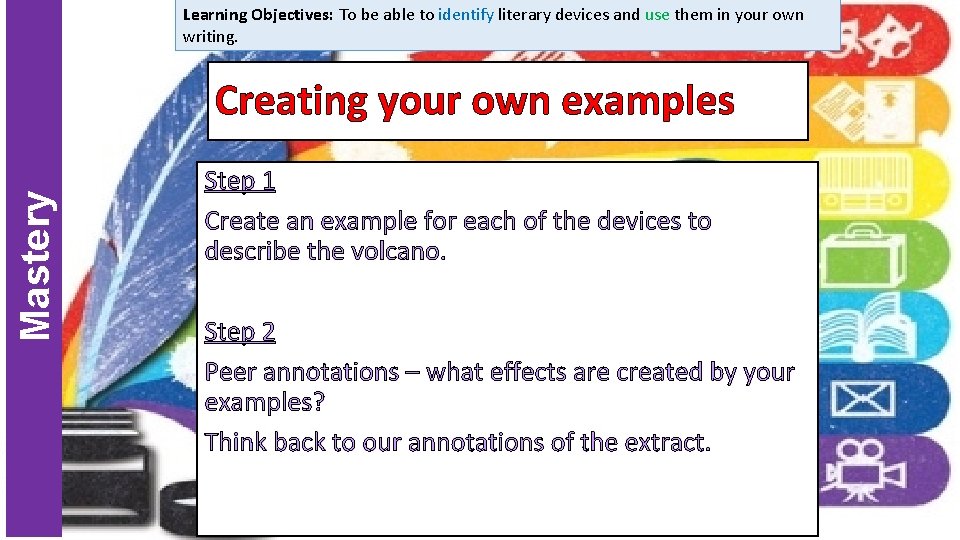 Learning Objectives To be able to identify literary
