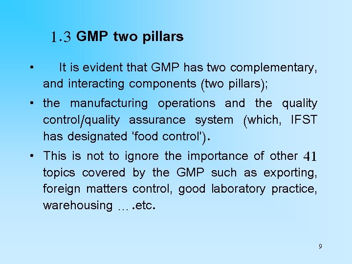 GMP 5 Food and Drink Good Manufacturing Practice