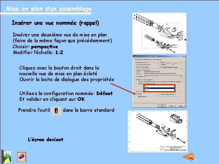 Mise en plan dun assemblage Mise en plan