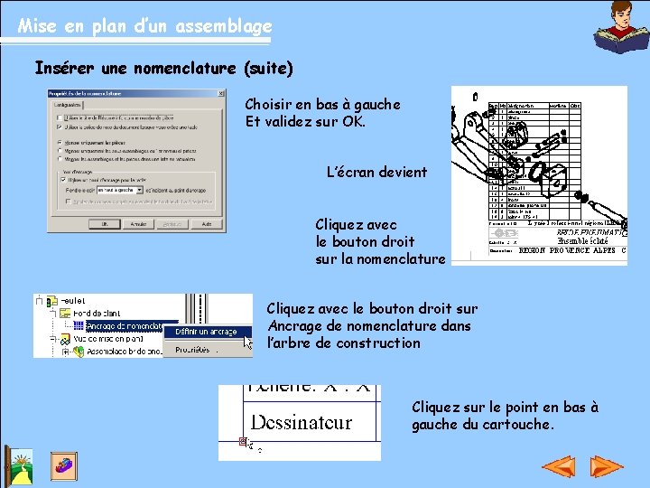 Mise en plan dun assemblage Mise en plan