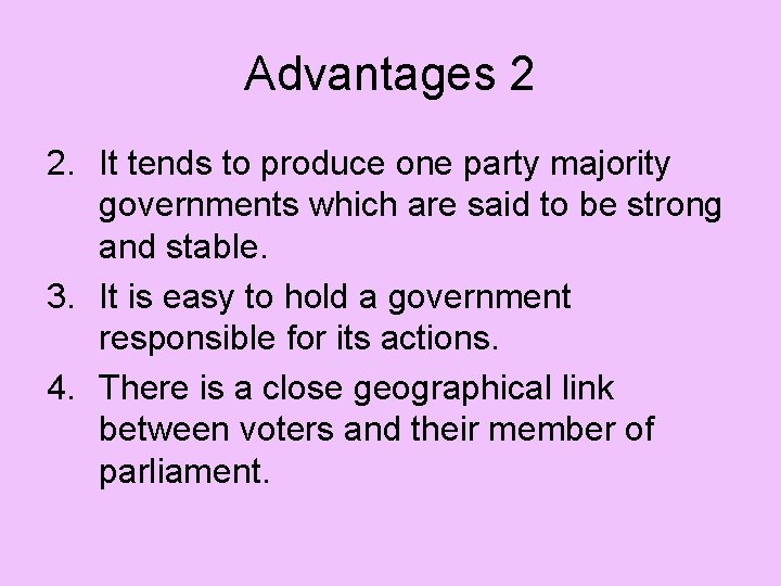 The British Electoral System and Alternatives By Mike