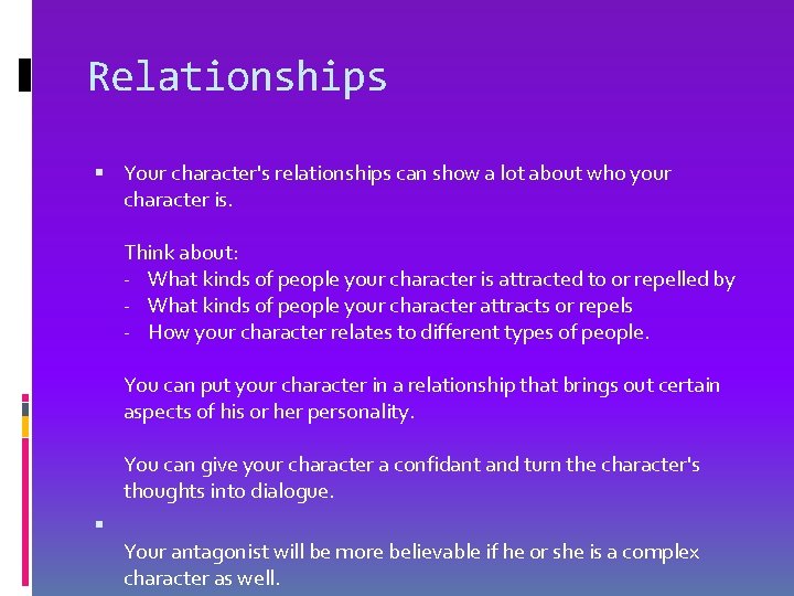 INTRODUCTION TO CHARACTERIZATION Beyond Physical Description Often ...