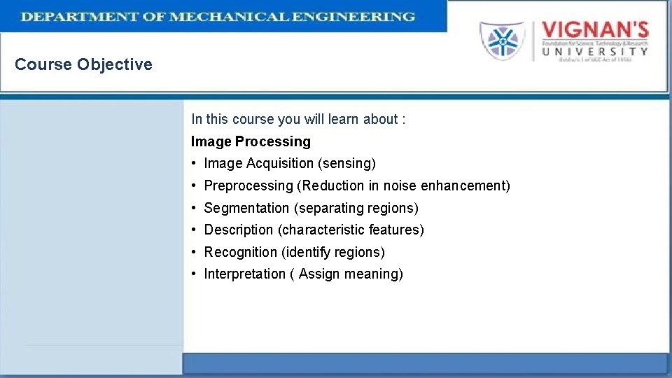 MACHINE VISION By Sai kumar S Assistant professor