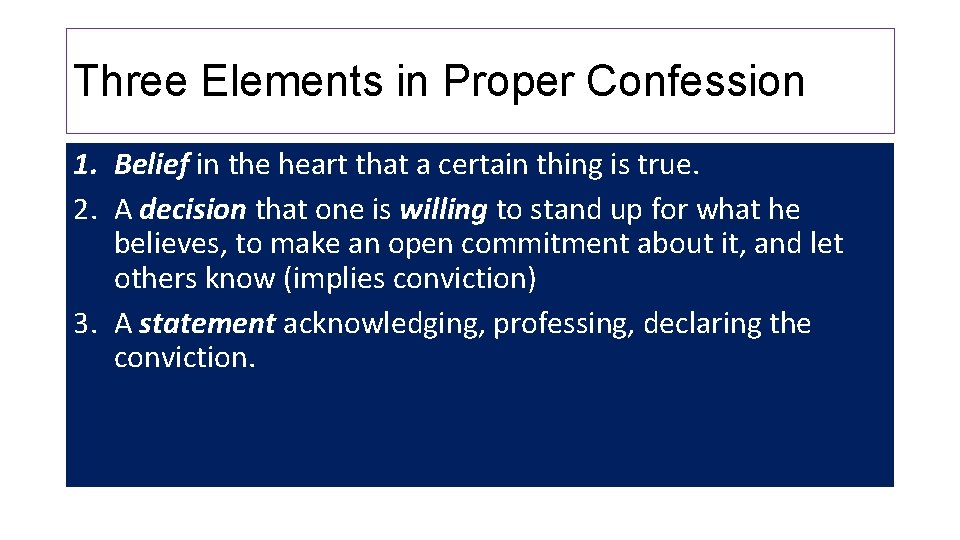 Why Professing to be a Christian is not