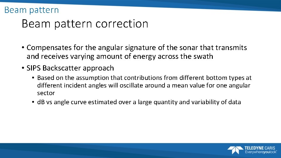 Mosaic artifacts reduction in SIPS Backscatter Eli Leblanc