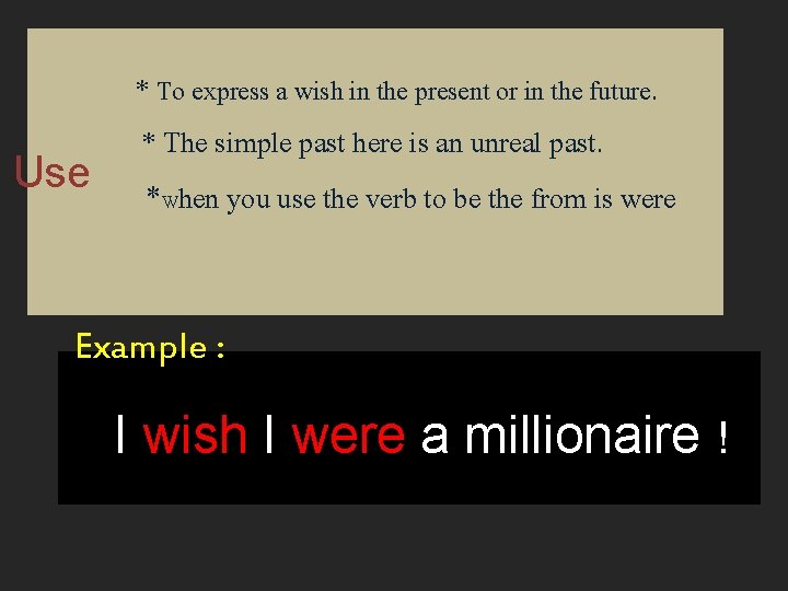 Grammar Expressing a wish Or a regret Traveller