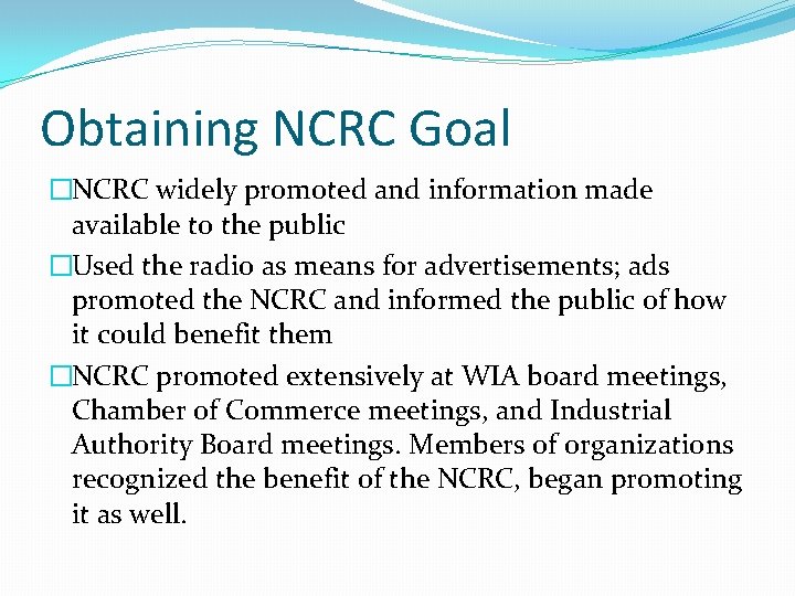 NATIONAL CAREER READINESS CERTIFICATE Sara Brown Russell County