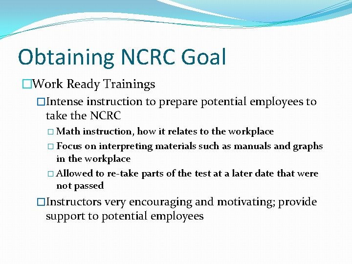 NATIONAL CAREER READINESS CERTIFICATE Sara Brown Russell County