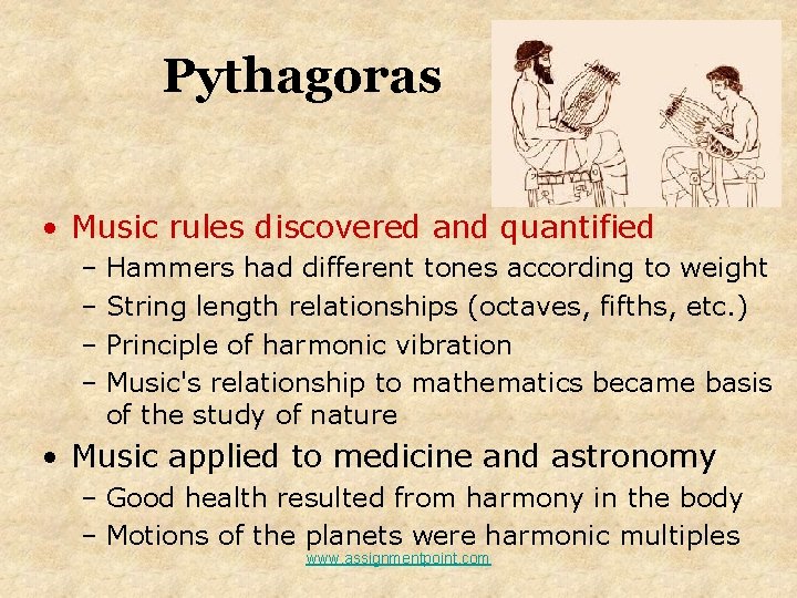 Lecture on Pythagoras 580 500 BC www assignmentpoint