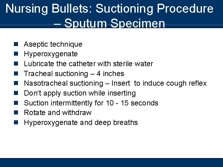 Respiratory System Diagnostic Procedures Risk Factors for Respiratory