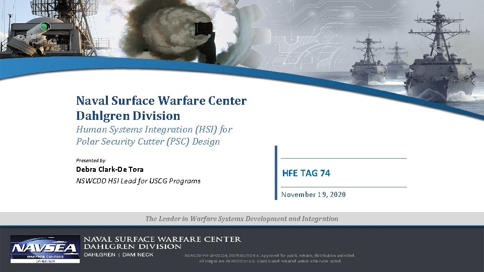 Naval Surface Warfare Center Dahlgren Division Human Systems