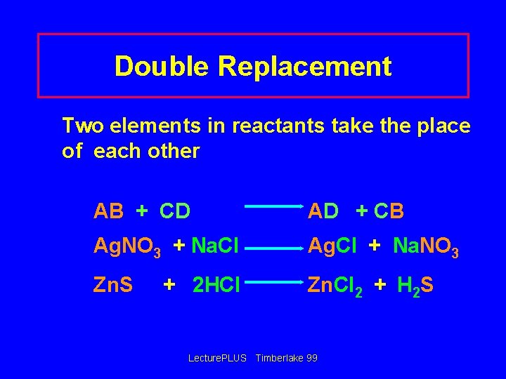 Chapter 5 Chemical Reactions and Quantities Types of