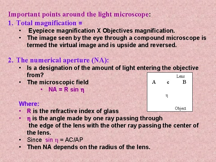 Microscope Microscopy Microscopes are basically classified by the