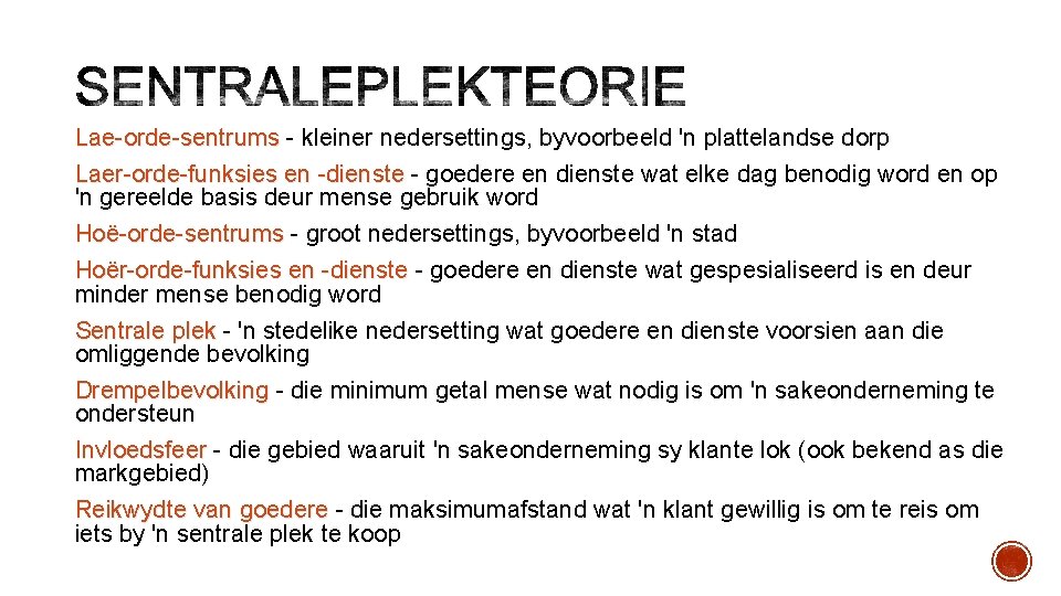 STEDELIKE NEDERSETTINGS Die oorsprong en ontwikkeling van stedelike