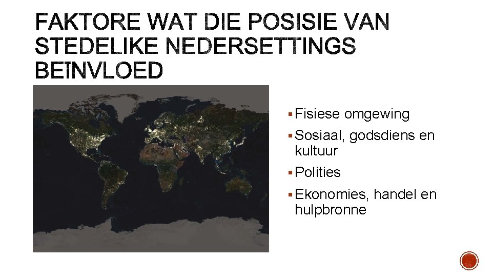 STEDELIKE NEDERSETTINGS Die oorsprong en ontwikkeling van stedelike