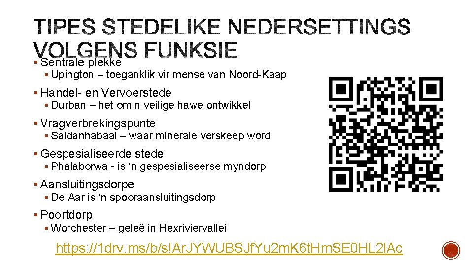 STEDELIKE NEDERSETTINGS Die oorsprong en ontwikkeling van stedelike