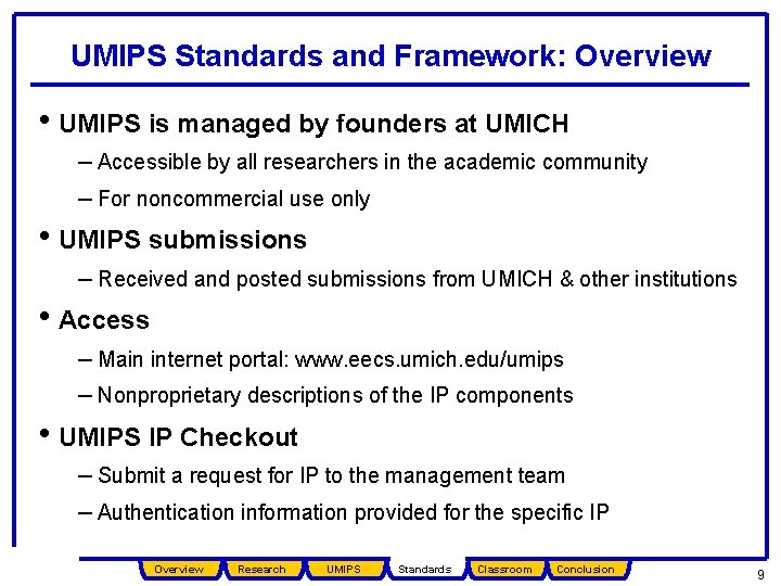 UMIPS A Semiconductor IP Repository for IC Design