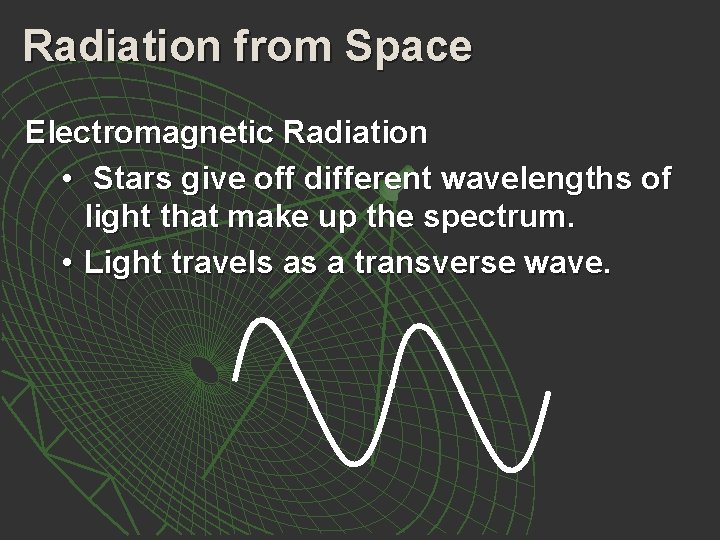 Exploring Space Radiation from Space Electromagnetic Radiation Stars