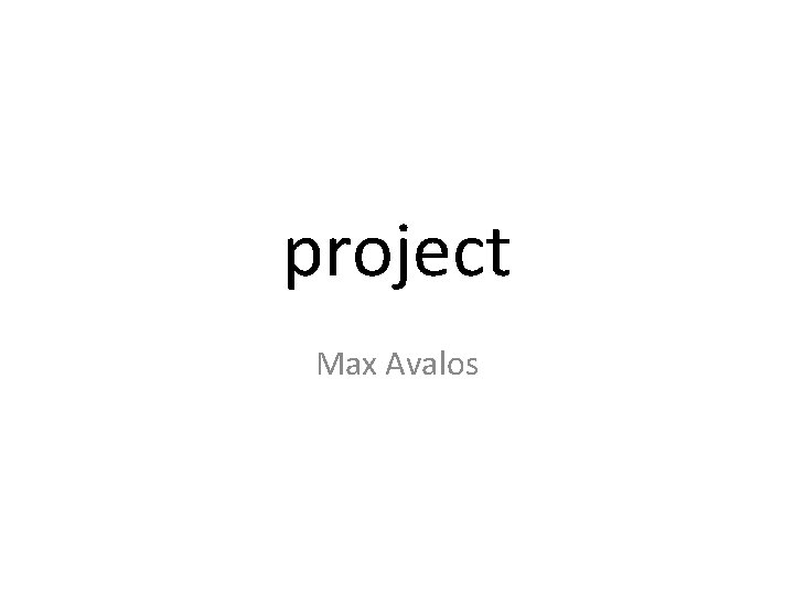 project Max Avalos LINE I see lines on