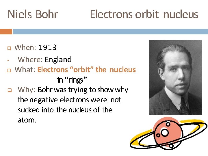 ORBITALS WHERE THE ELECTRONS LIVE Niels Bohr Electrons