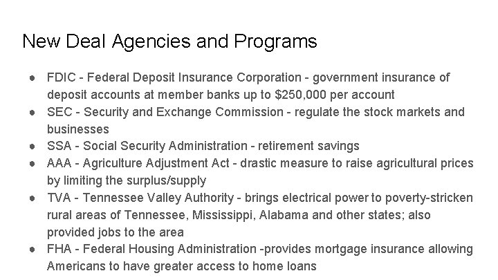 Unit 5 The Great Depression The Great Depression
