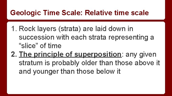 The Earth Geology Geologic Time Scale Relative time