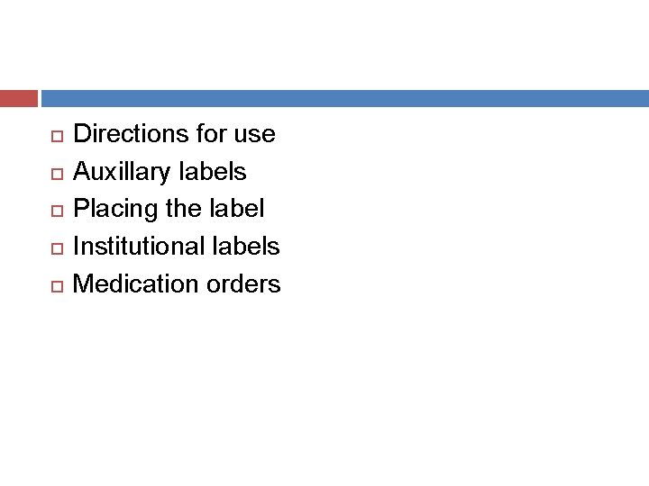 CHAPTER 5 Prescriptions Learning Objectives Understand the prescription