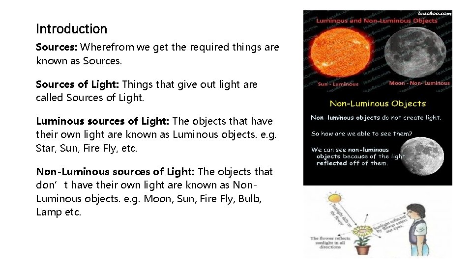 Introduction Sources Wherefrom we get the required things