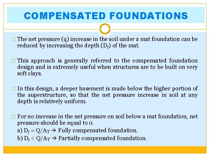 FOUNDATION ENGINEERING EAT 456 CHAPTER 1 MAT FOUNDATIONS