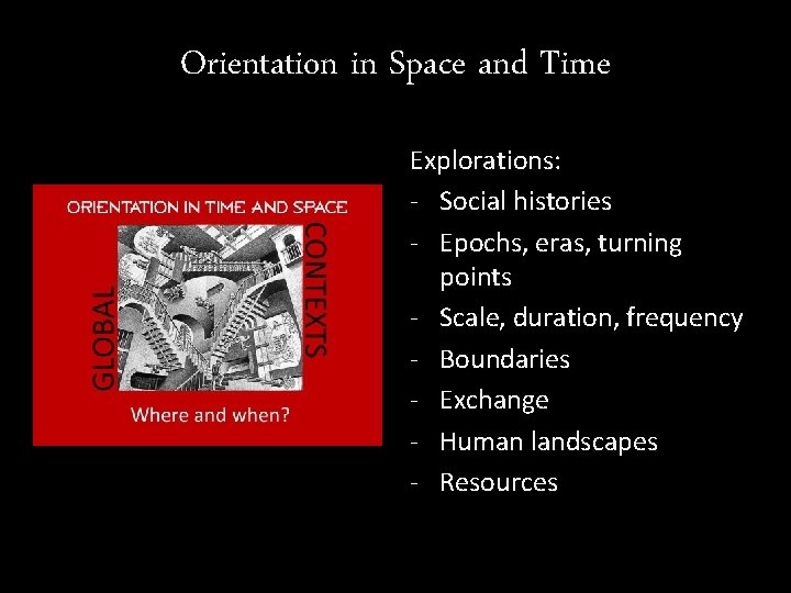 Orientation in Space and Time Explorations Social histories